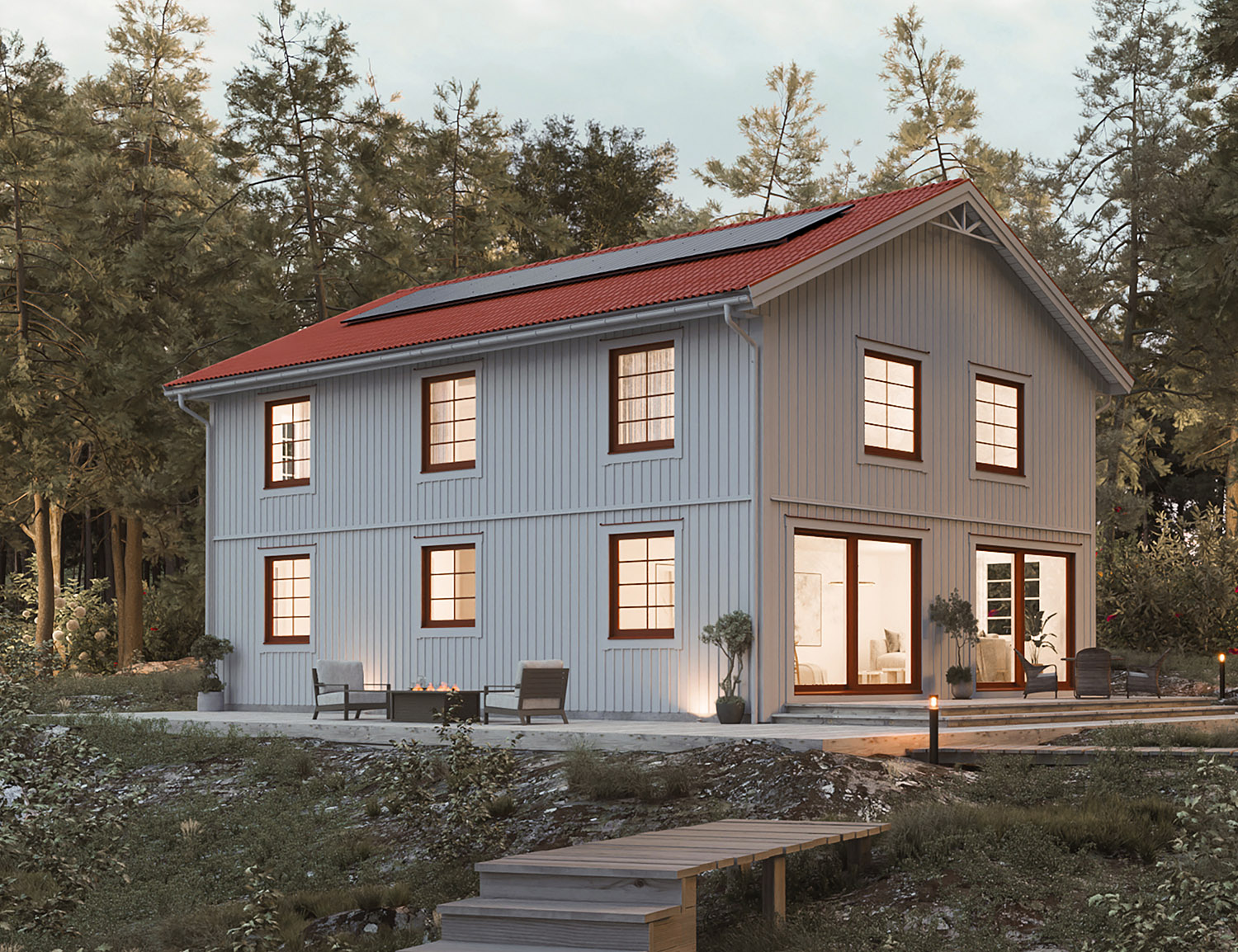 Husfamilj Villa Stil - Hustillverkare Hjältevadshus